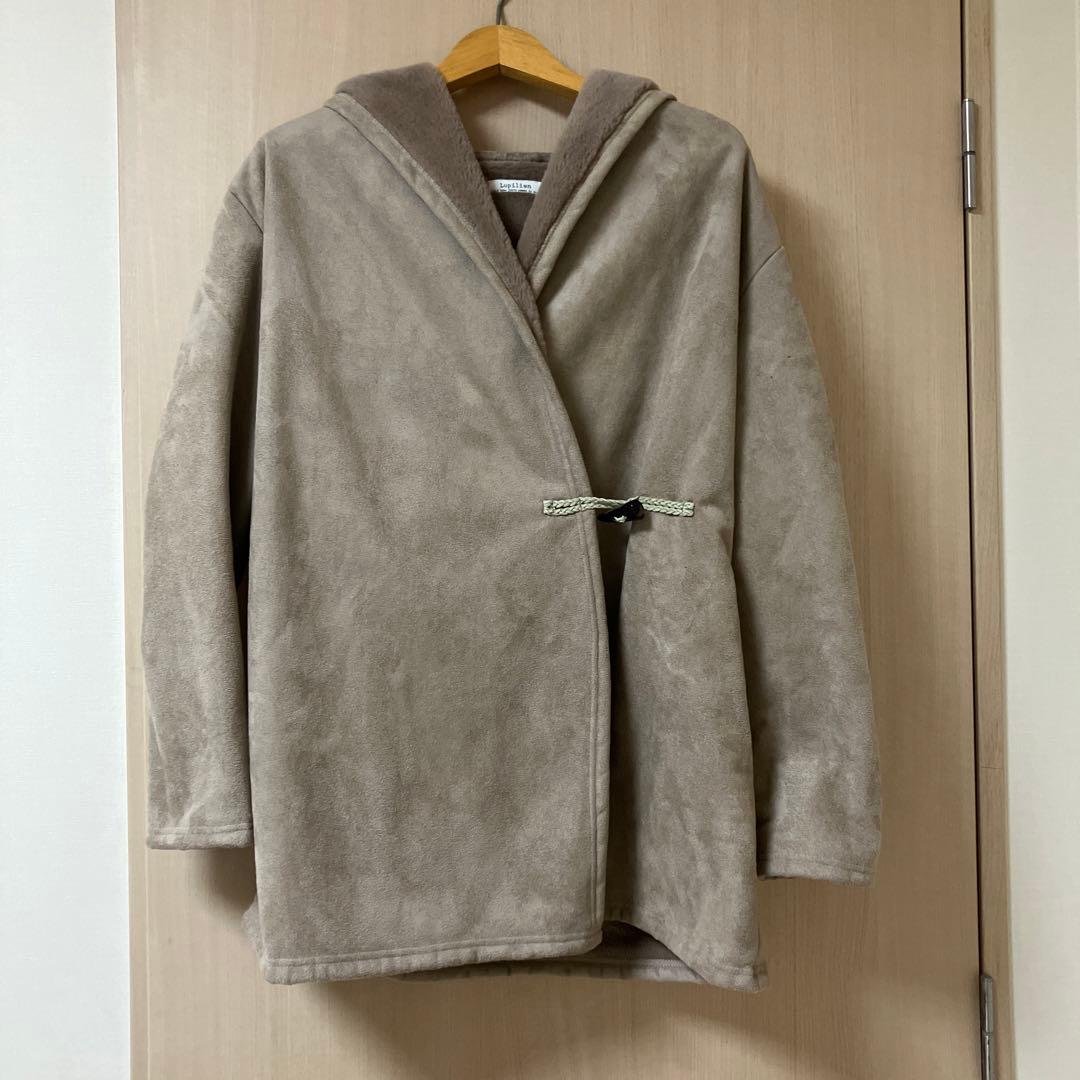 ルピリアン☆Lupilien☆アウター☆コート☆フード付き☆スェード☆裏ボア☆F - メルカリ