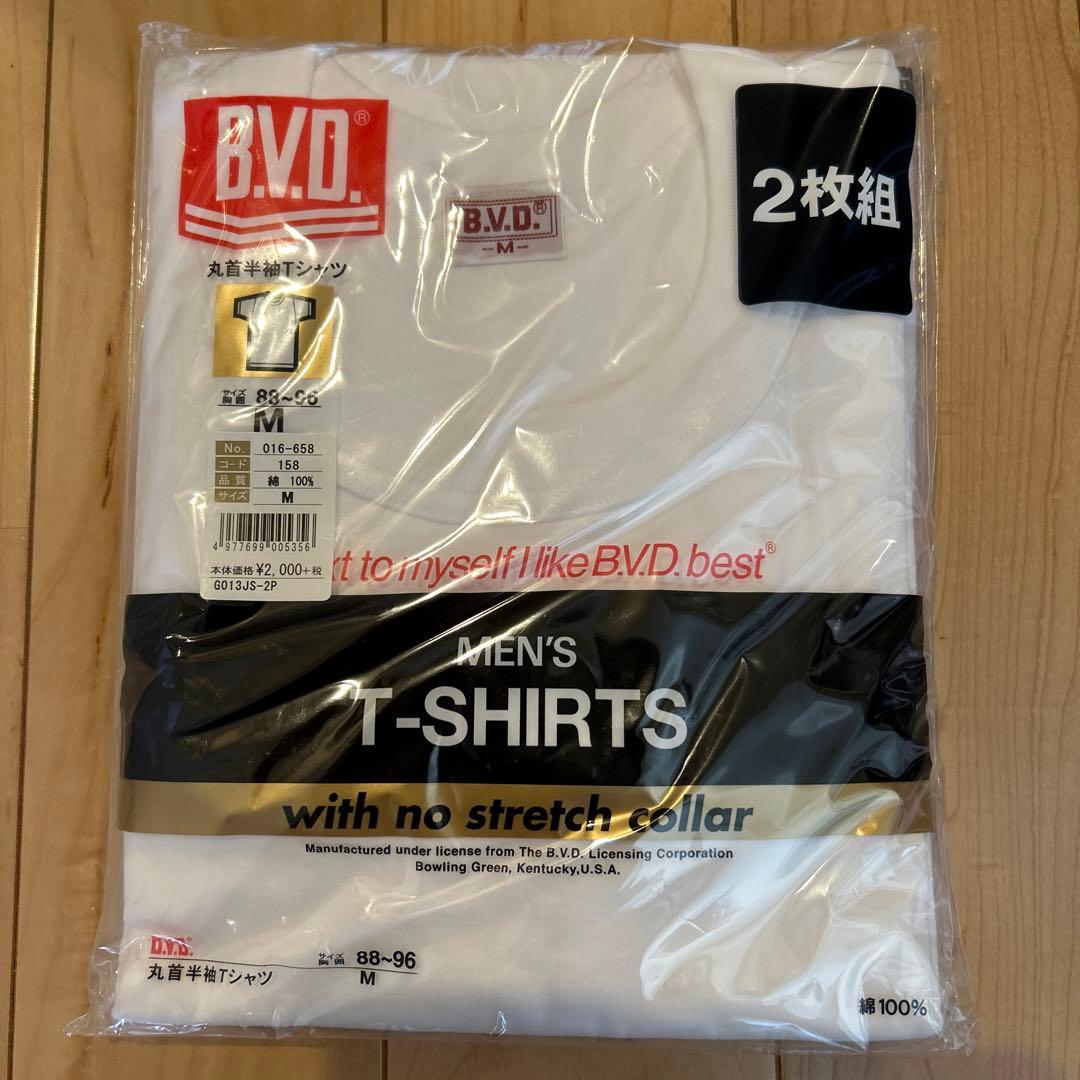 新品 BVD 丸首半袖Tシャツ Mサイズ 2枚 - メルカリ