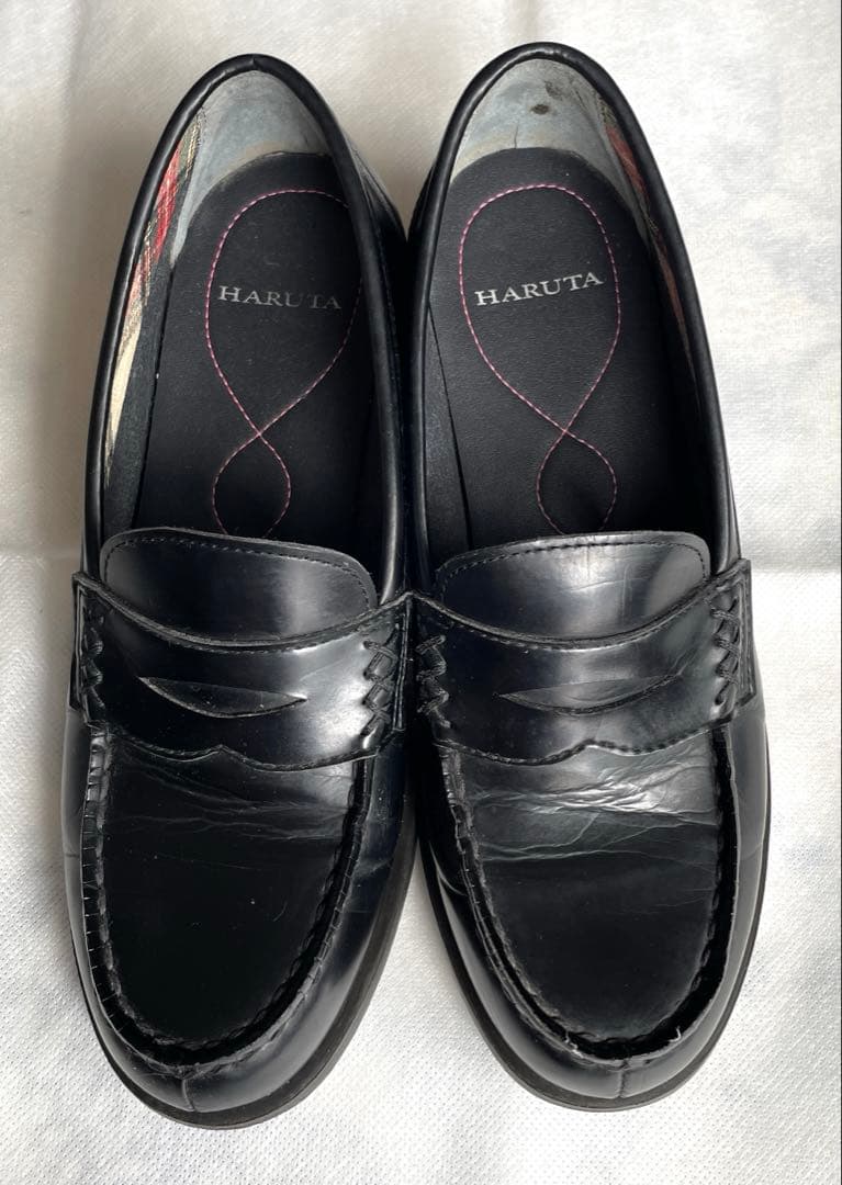 HARUTA ブラック ローファー 25EEE - メルカリ