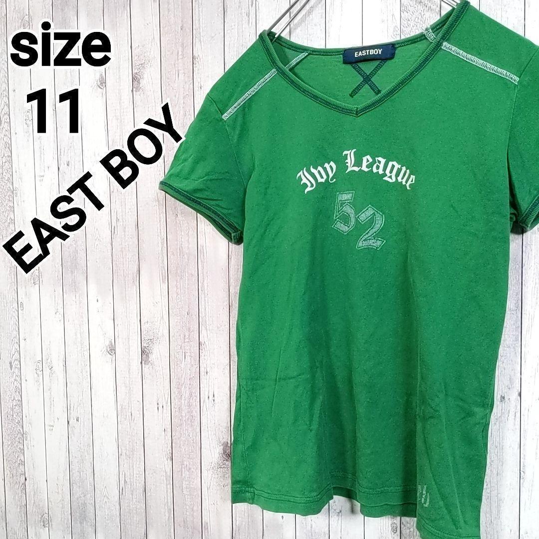 EASTBOY*プリント 半袖 Tシャツ【11】グリーン カットソー シャツ - メルカリ