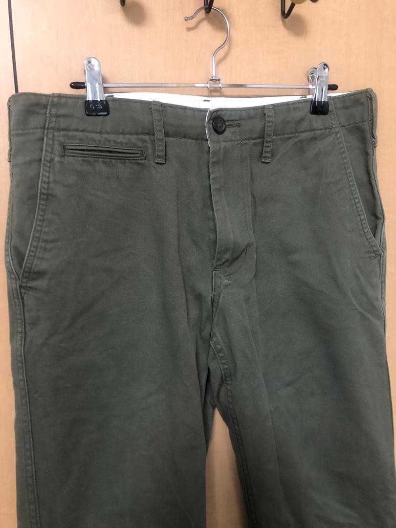 GU メンズ チノパン 79cm オリーブ - メルカリ