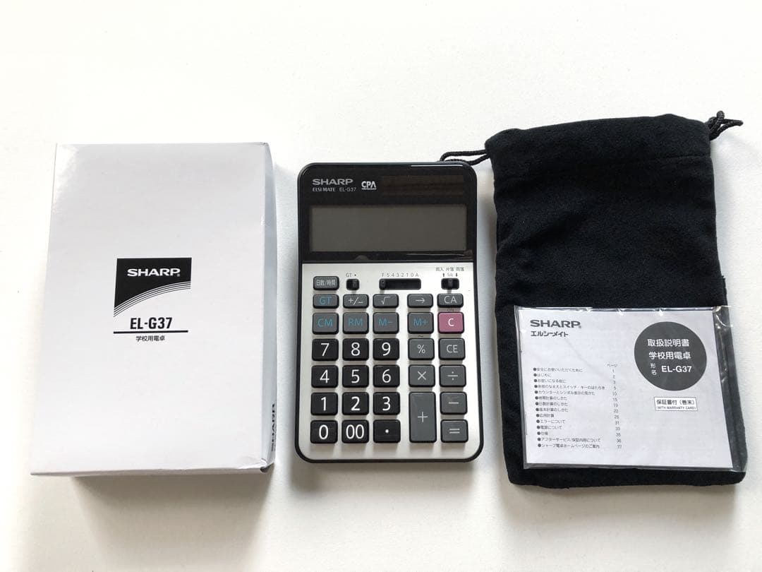 【新品】SHARP EL-G37 電卓 取扱説明書付き CPAロゴ入り - メルカリ
