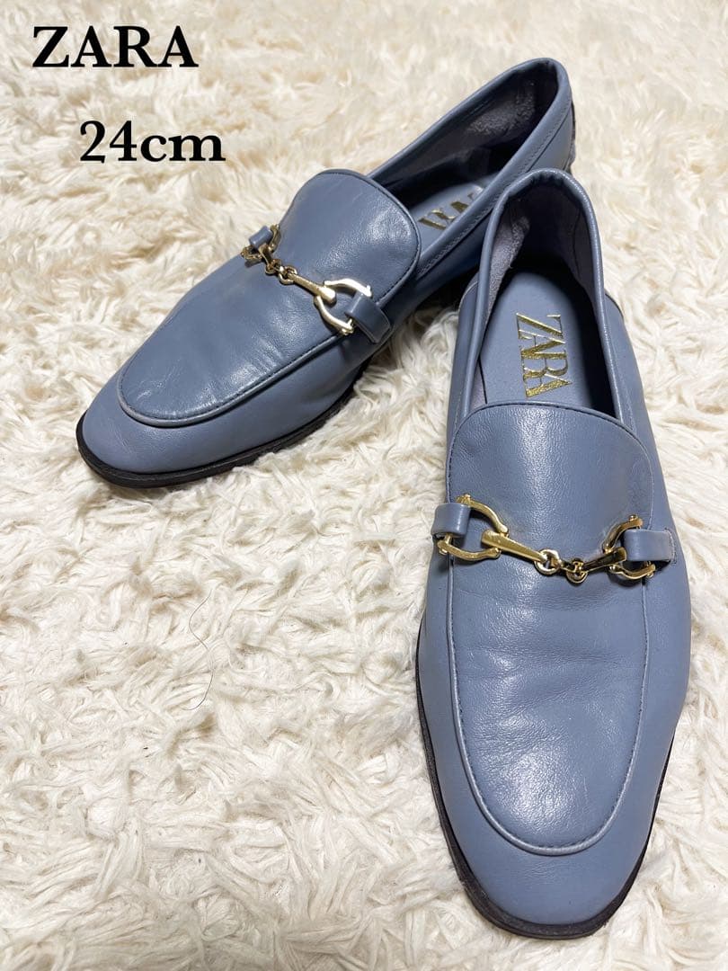 【美品】ZARA 24cm ビットローファー レザー ホースビット M5 - メルカリ