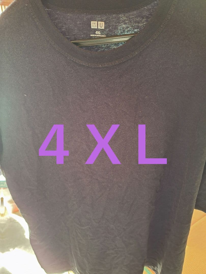 クルーネックT 半袖 黒 ブラック BLACK ユニクロ UNIQLO 4XL - メルカリ