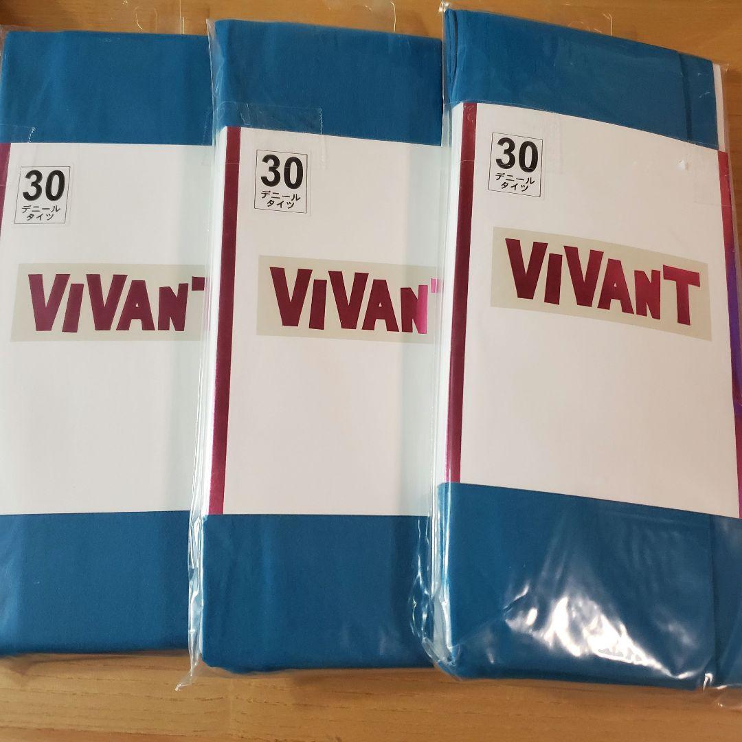 VIVANT 30デニールタイツ カラータイツ ターコイズブルー M〜L 3点 - メルカリ