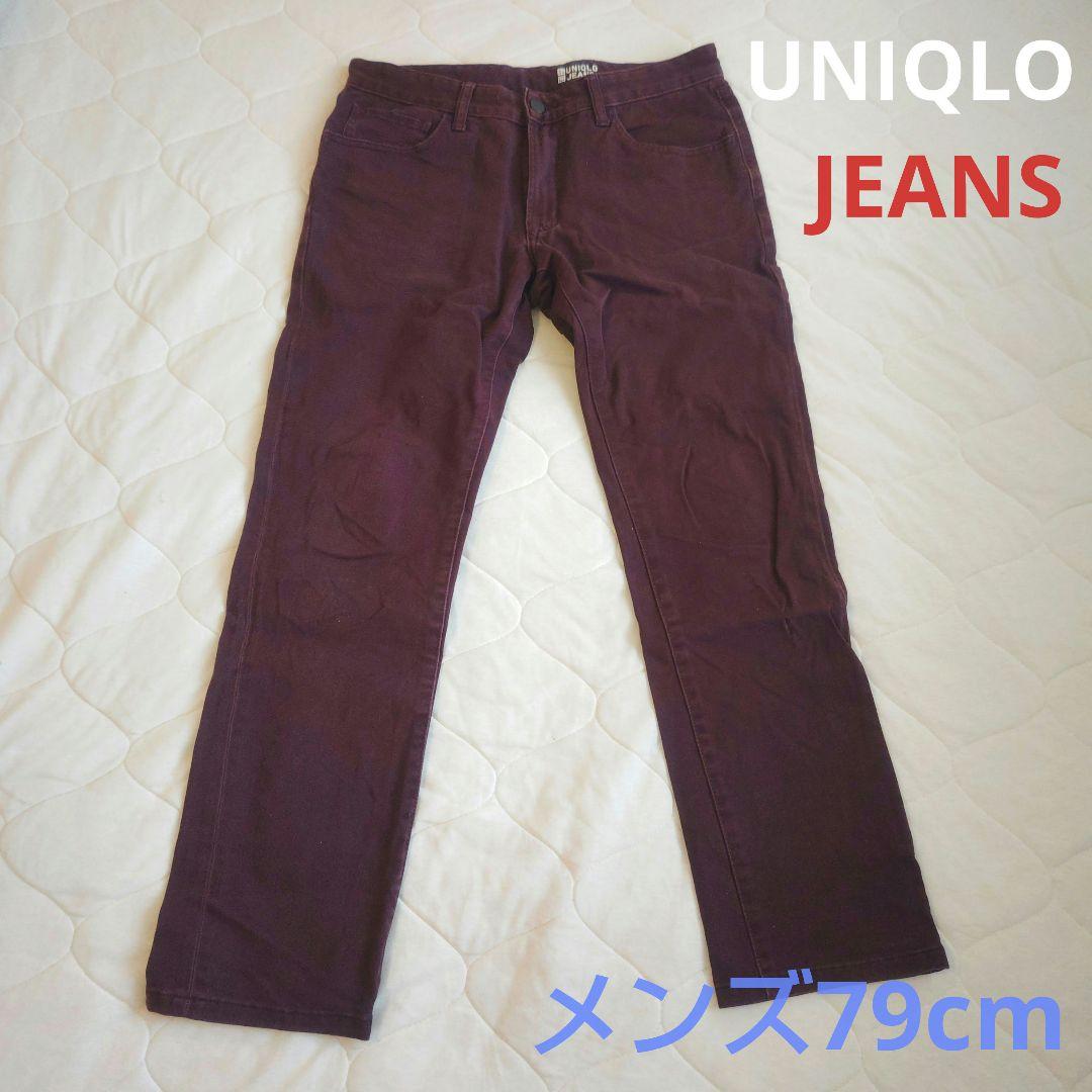 UNIQLO エンジ スキニーデニム 79cm - メルカリ