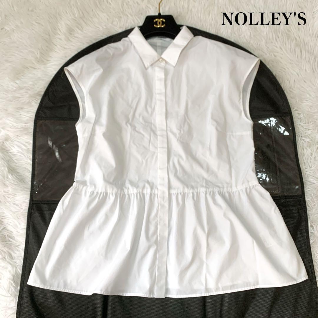 定価1.3万 美品 NOLLEY'S パールボタン ペプラムシャツ 38サイズ - メルカリ