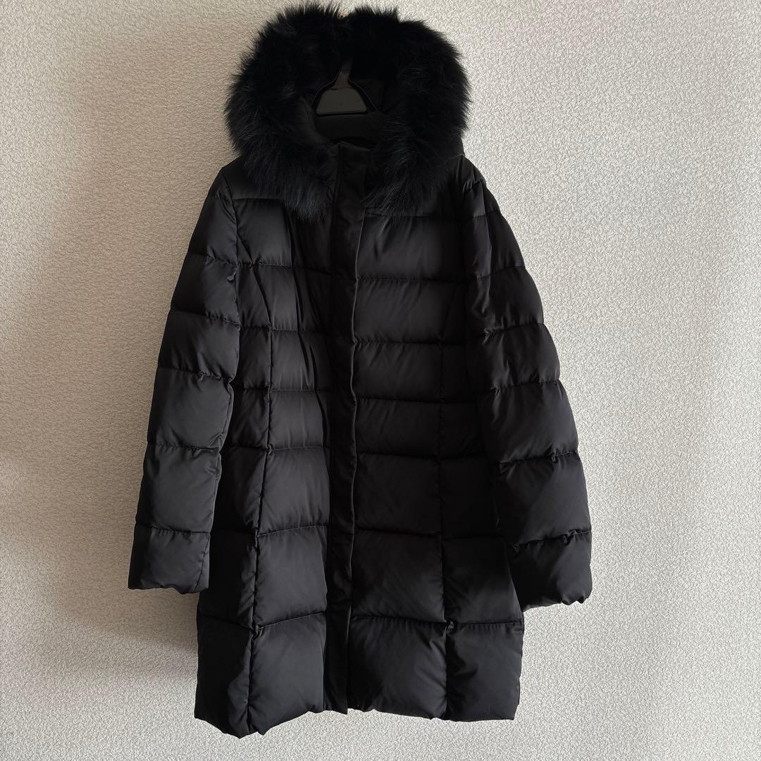 INDIVI ダウンコート Lサイズ ブラック ジャケット・アウター