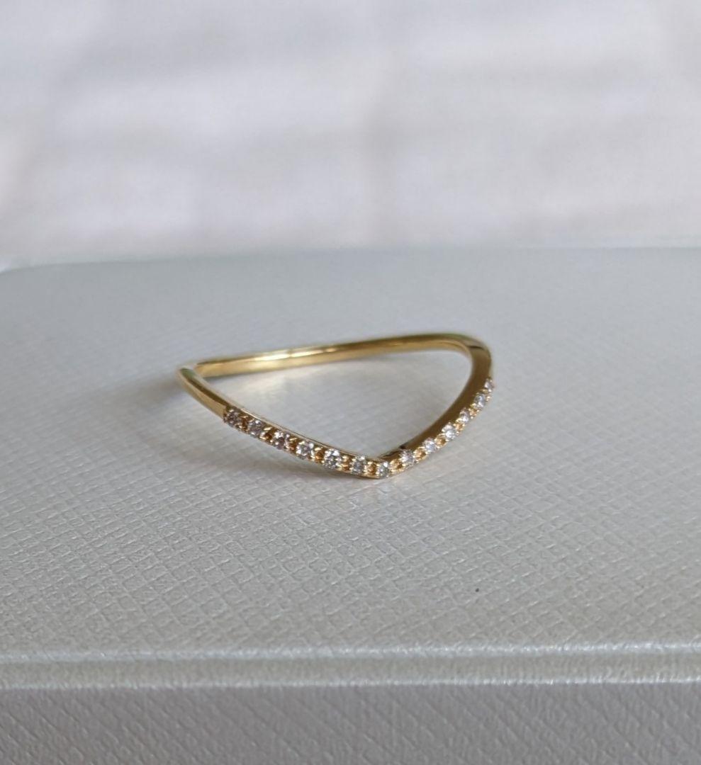 agete 18K ダイヤモンドハーフエタニティリング by メルカリ