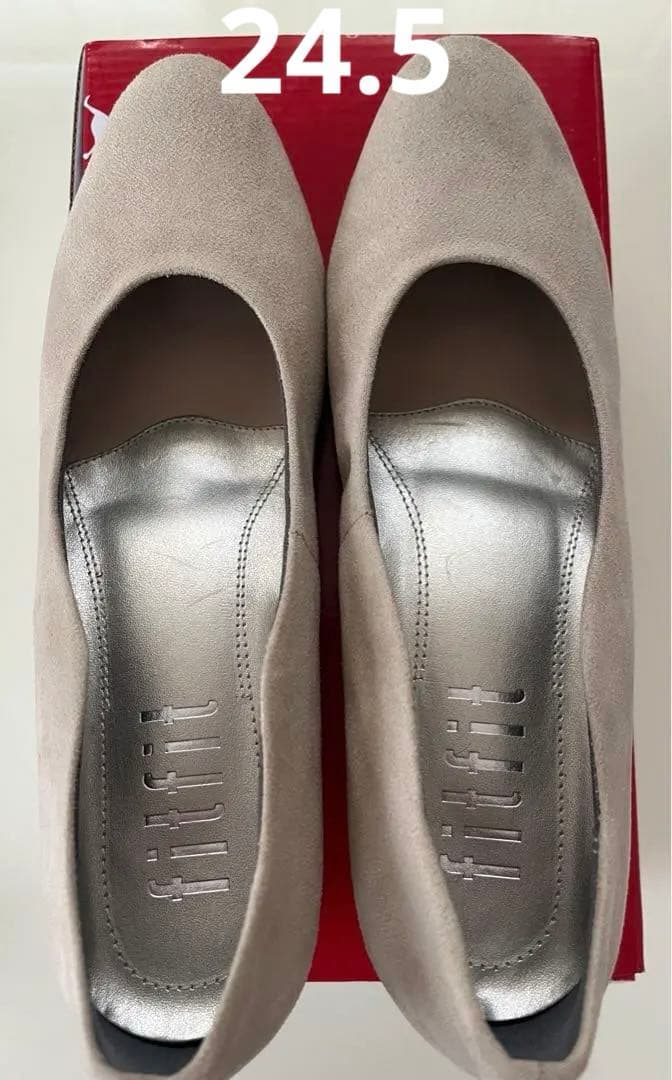 fitfit パンプス ベージュ ヒールゴールド 24.5cm by メルカリ