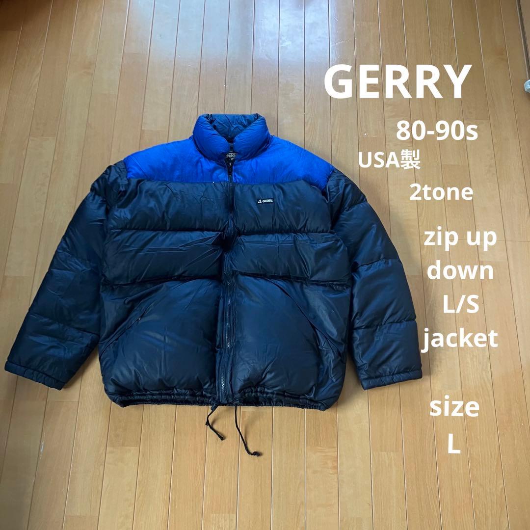 90s GERRY USA製 2tone ナイロン ダウンジャケット メンズ by メルカリ