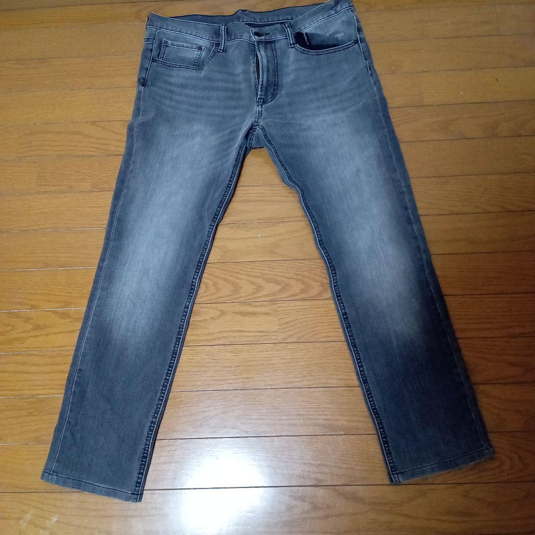 【美品】GU ブラックジーンズ W33ストレッチ スキニー - メルカリ