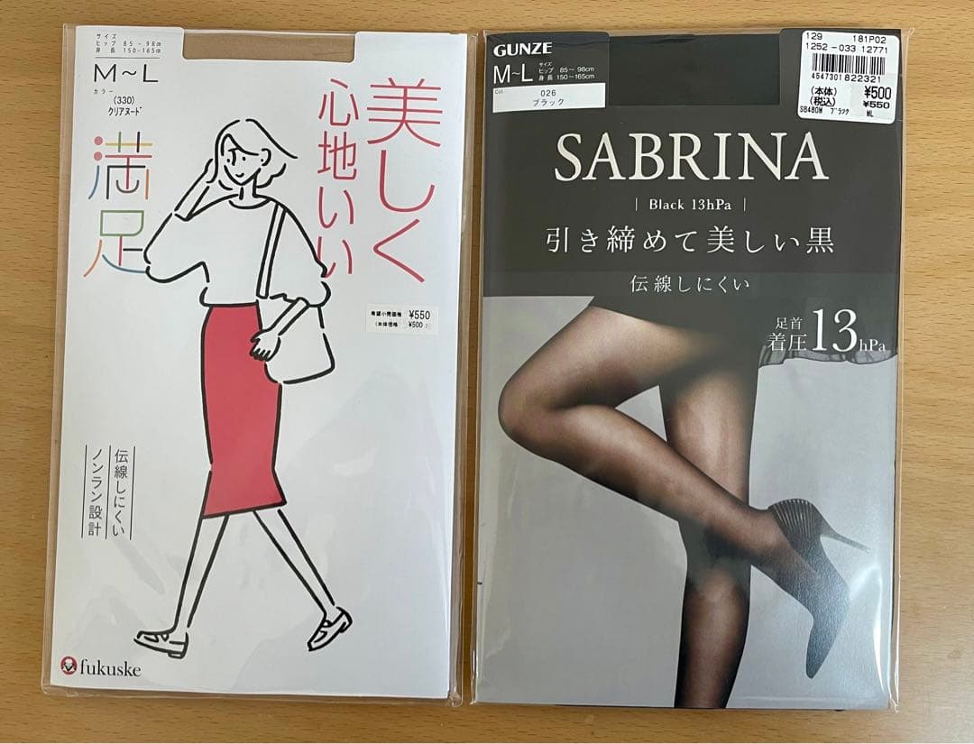 ストッキング M-L GUNZE ブラック FUKUSUKE クリアヌード - メルカリ