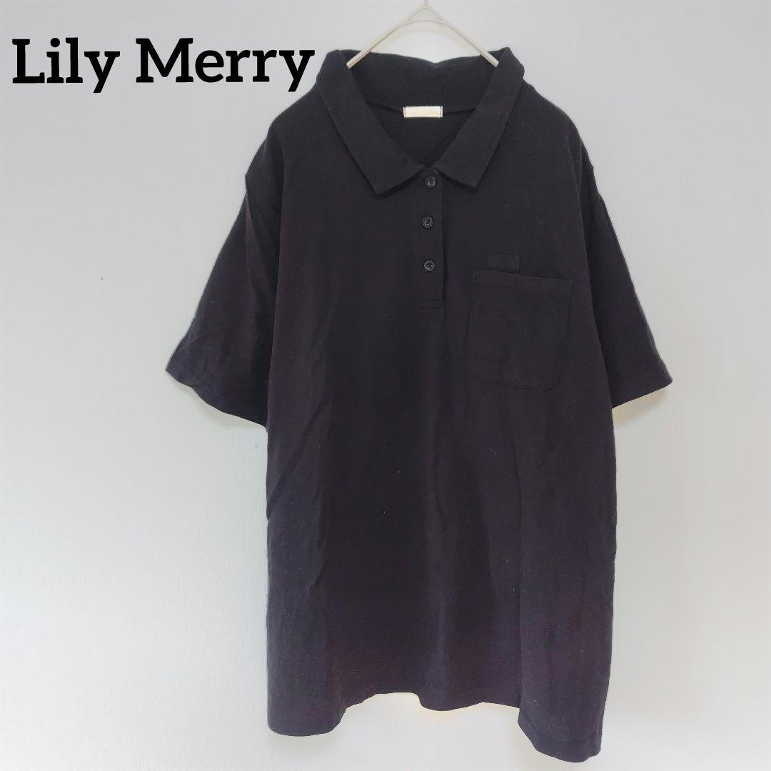 Lily Merry/リリーメリー/半袖ポロシャツ/ブラック/5L/大きいサイズ - メルカリ