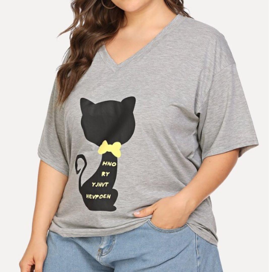 新品★3XL/ティーシャツ/4L/5L/6L/トップス/半袖/ネコ/大きいサイズ by メルカリ