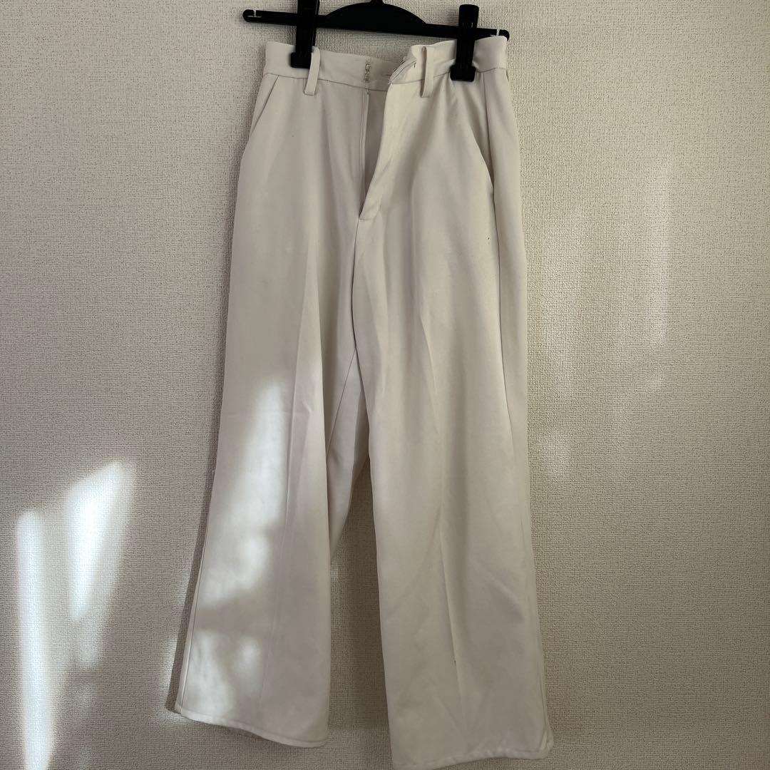 GRL ai07 ホワイト ストレートパンツ XS - メルカリ
