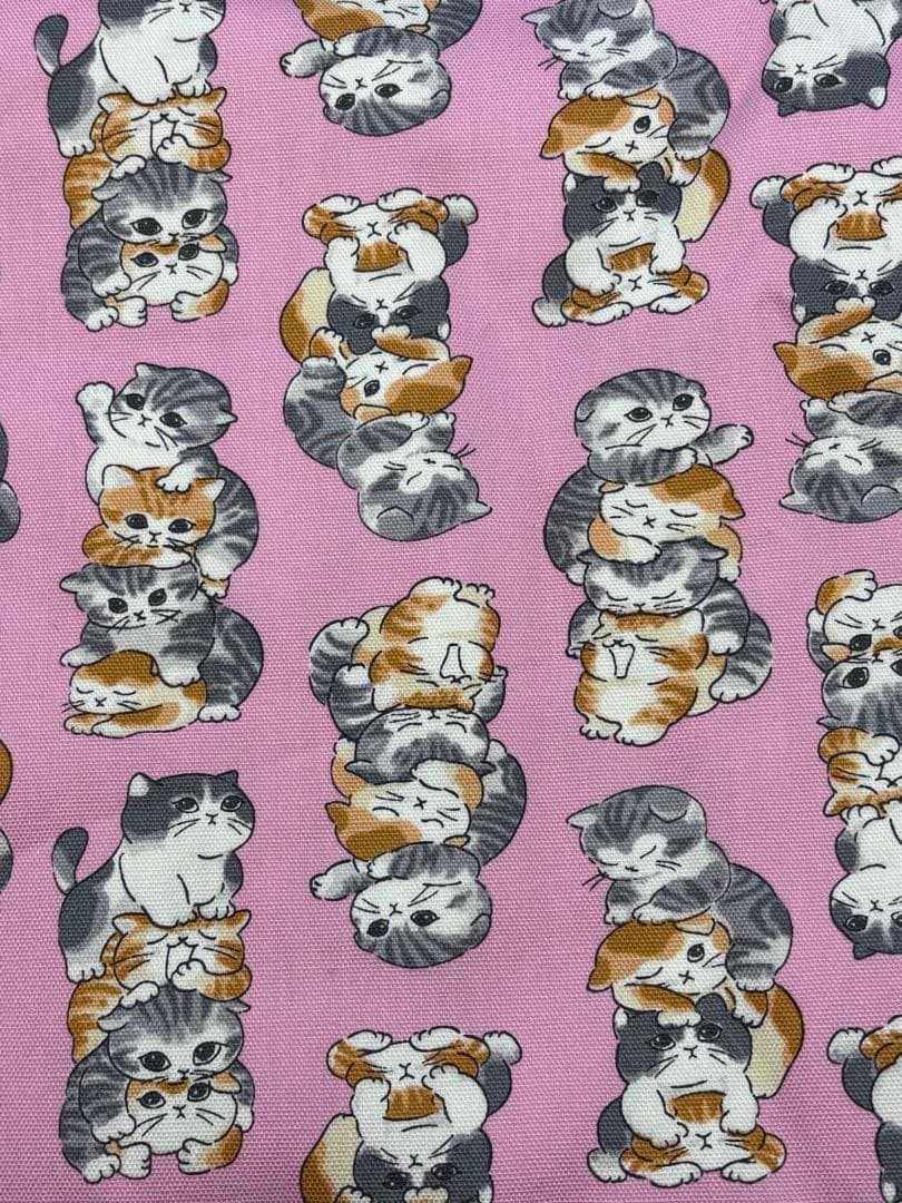 SALE FUWARI オックス生地 猫タワー柄 生地幅108×50 - メルカリ