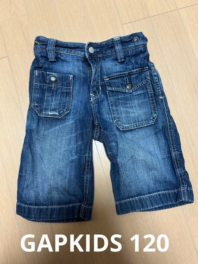 男の子120 GAPkids ギャップキッズ デニム ハーフパンツ - メルカリ