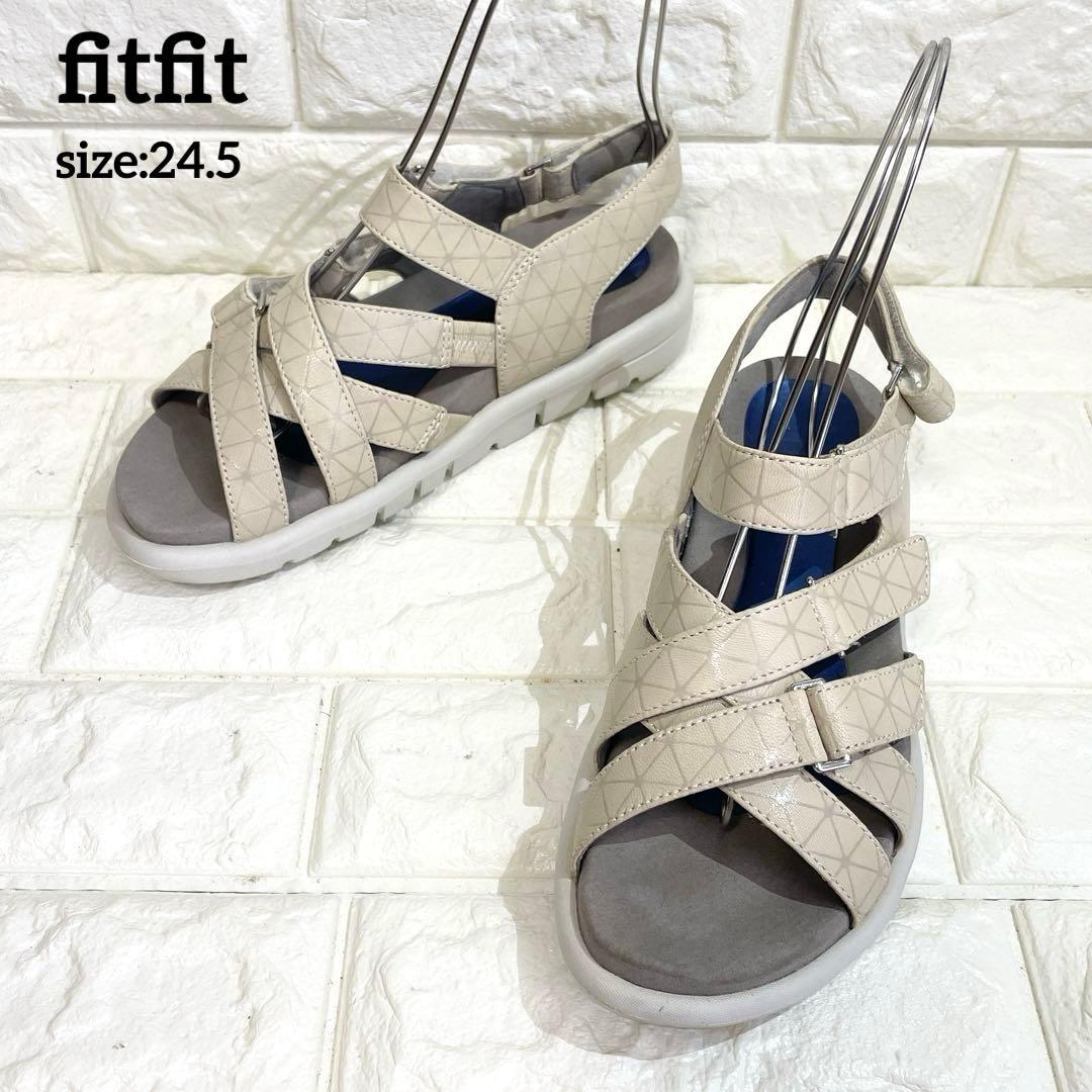 fitfit ボリュームスニーカーサンダル コンフォート ベージュ24.5 - メルカリ