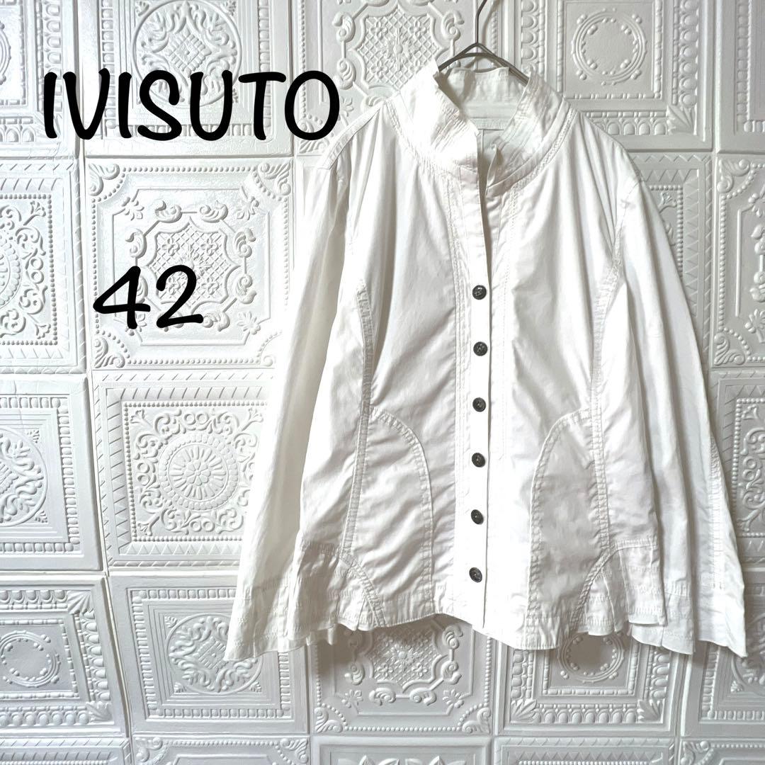 【a375】IVISUTO イヴィスト ジャケット M相当 羽織り ホワイト - メルカリ