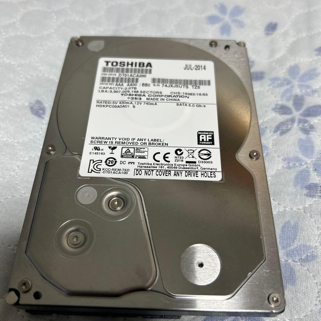 TOSHIBA DT01ACA200 2000.3GB HDD - メルカリ