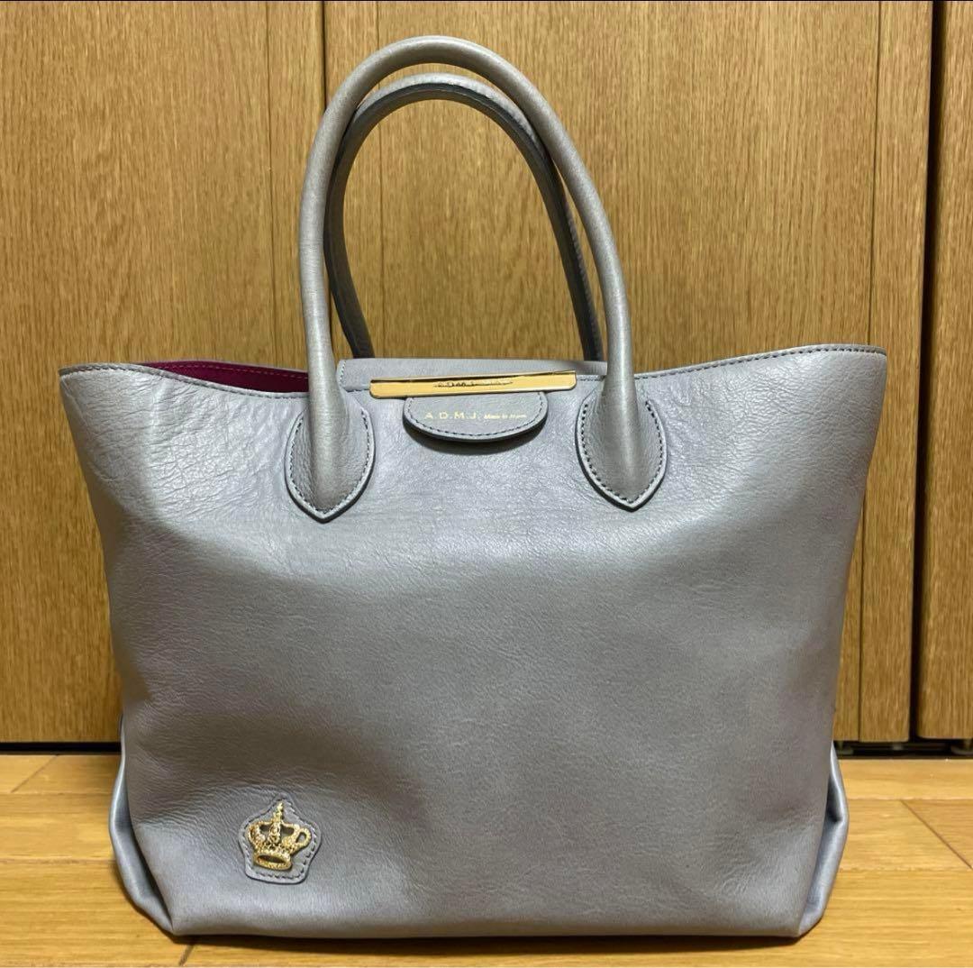 エーディーエムジェー ADMJ 子牛革 ロサンゼルス トートバッグ 23cm by メルカリ