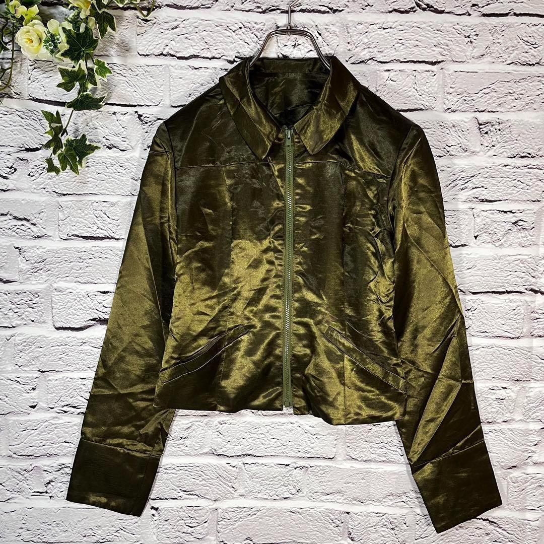 【Ave Anjerina】日本製 薄手ナイロンジャケット 9AR （M）緑系 by メルカリ