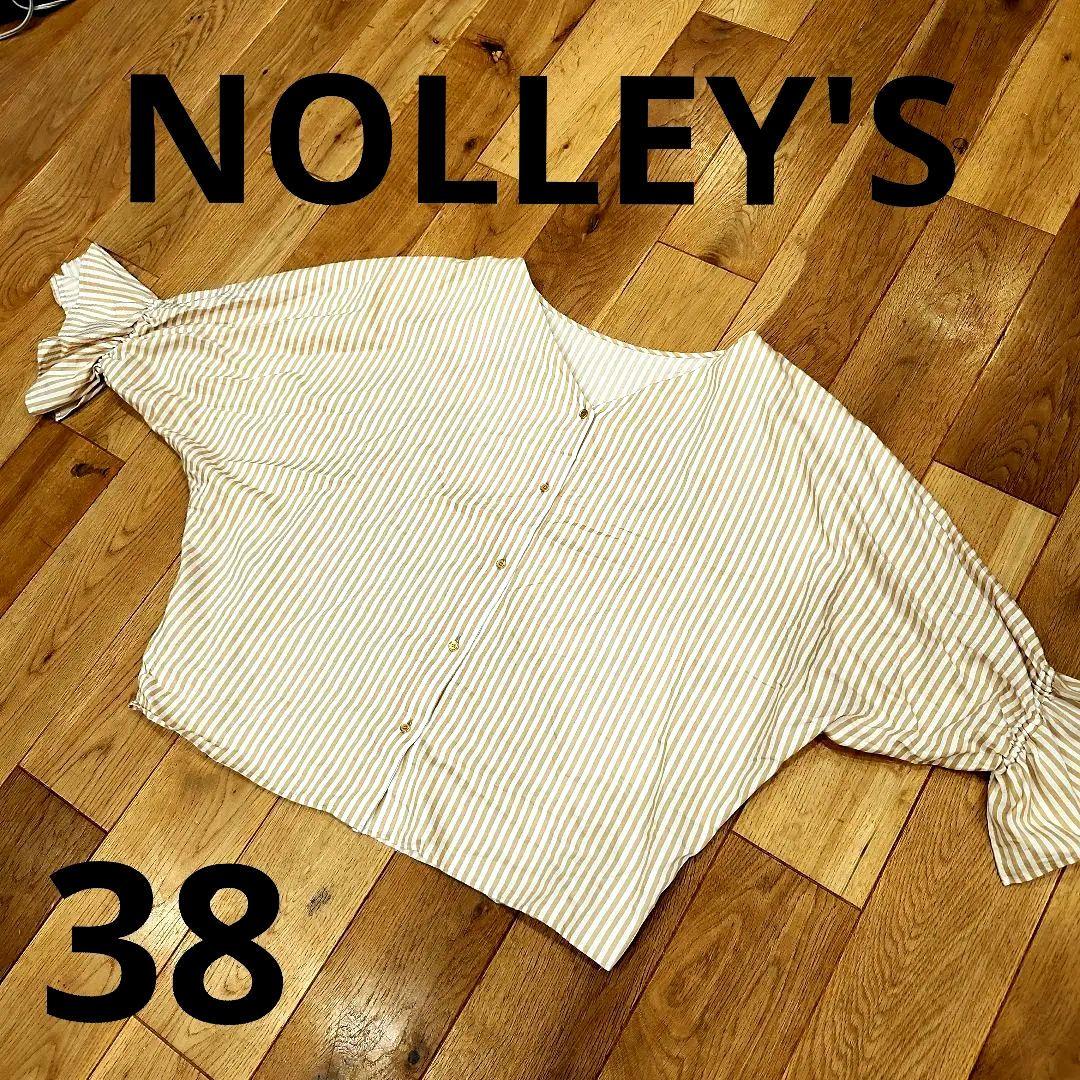 NOLLEY′S ノーリーズ ストライプブラウス M ゴールド トップス - メルカリ