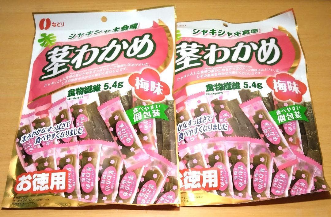 なとり 梅味茎わかめ シャキシャキ食感茎わかめ 梅味105g×2袋 - メルカリ
