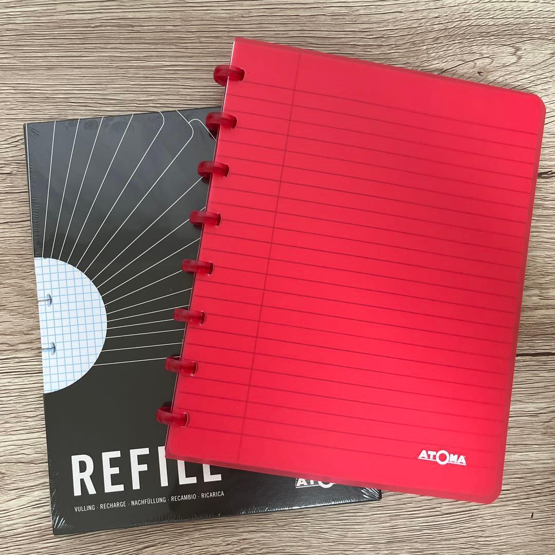 ATOMA ノート（赤） A5（リフィル付き） - メルカリ