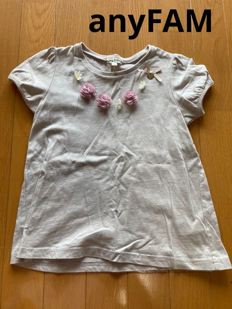 【anyFAM】ネックレス風 半袖トップス 130 - メルカリ
