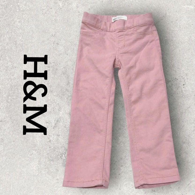 H&M キッズ ロングパンツ ストレッチパンツ (EUR92) ピンク - メルカリ