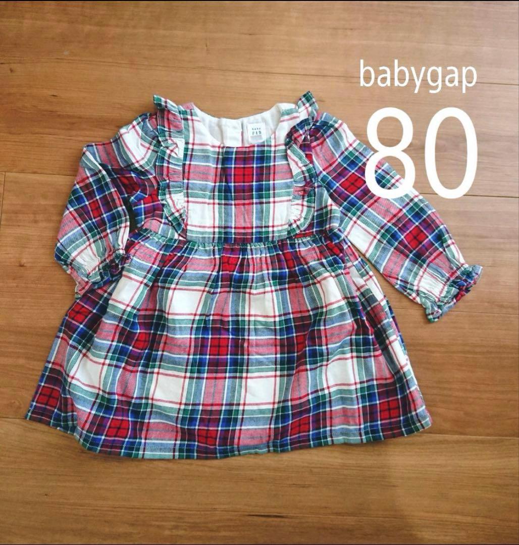 babyGap チェック柄ワンピース 80 - メルカリ