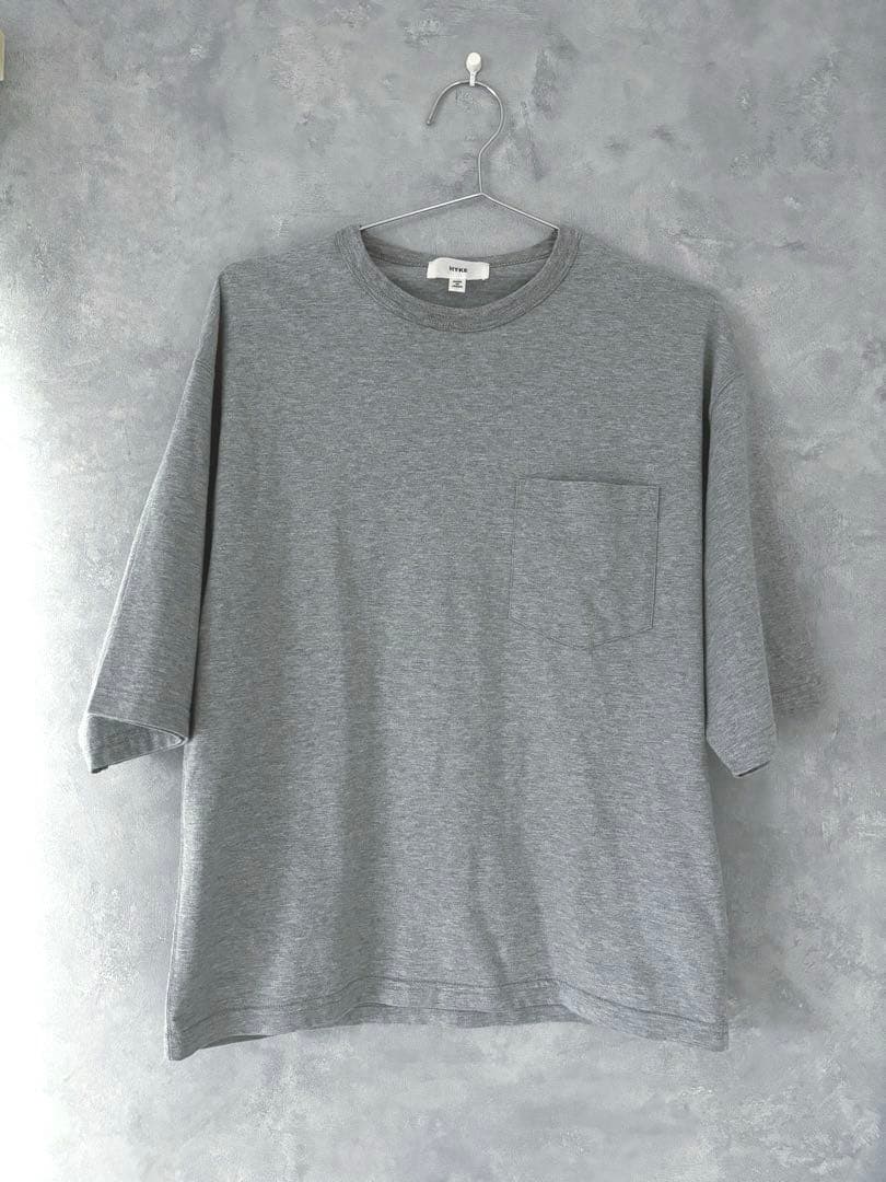 【美品】HYKE 5部袖Tシャツ ハイク コットン100 - メルカリ