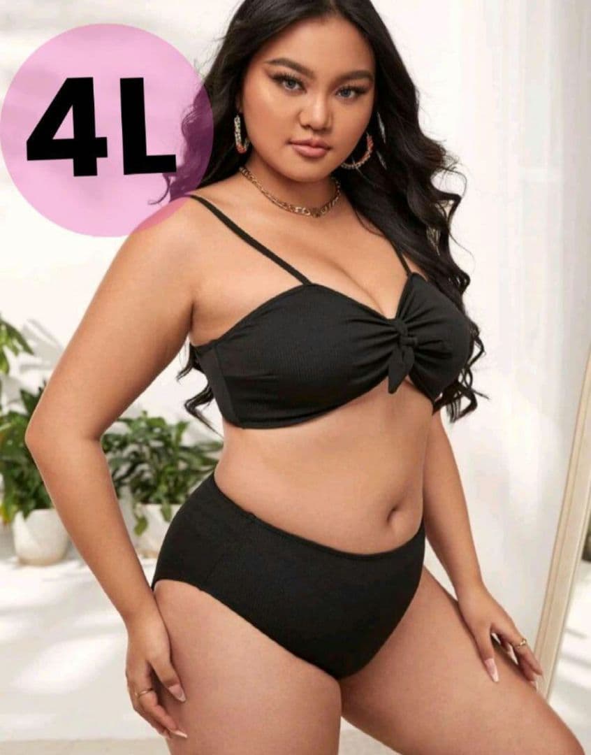 SHEIN 完売品 4XL ビキニ 水着 黒色 by メルカリ