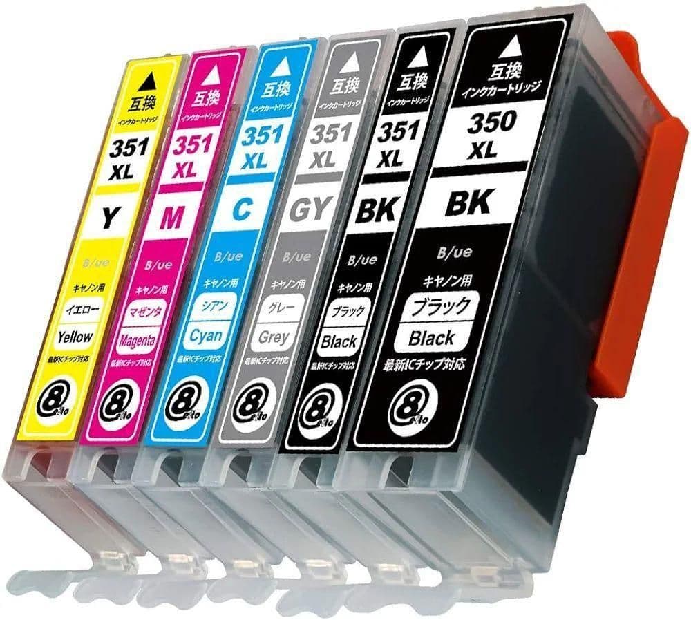 BCI-351XL+350XL/6MP 6色パック 全色大容量 キヤノン用 互換 - メルカリ