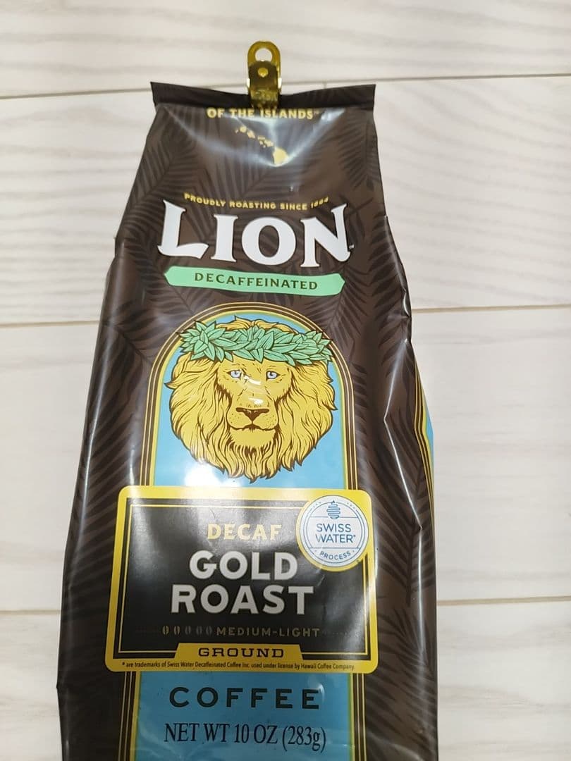 ライオンコーヒー デカフェ Gold Roast 粉 283g LION - メルカリ