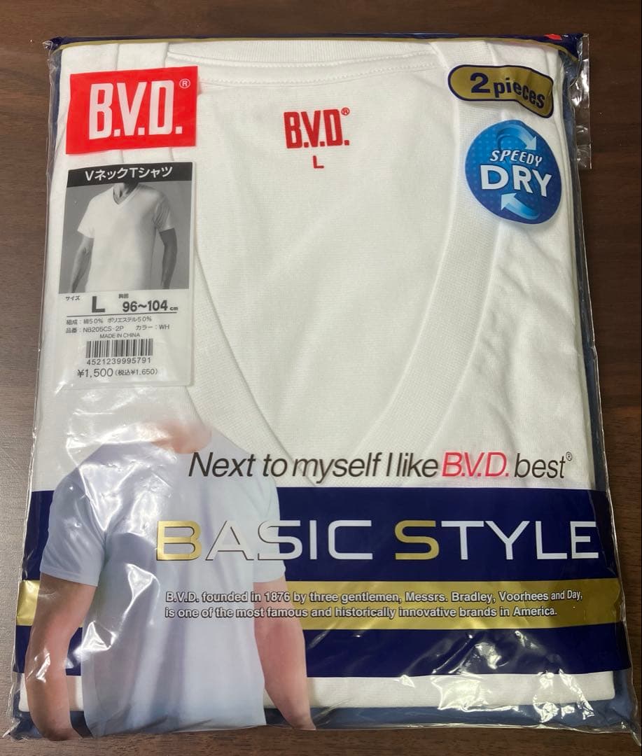 新品☆B.V.D. 半袖VネックTシャツ Lサイズ 2枚セットBVD - メルカリ