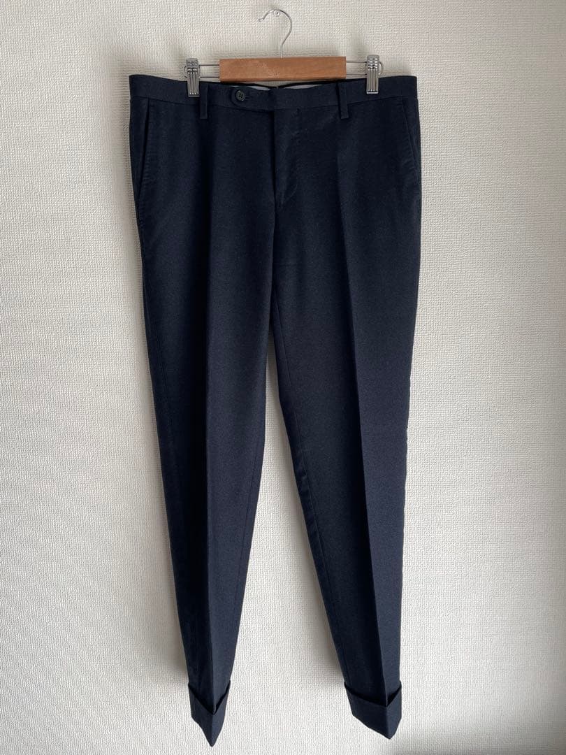スーツカンパニー REDA ウールスラックス Lサイズ W82 ネイビー - メルカリ