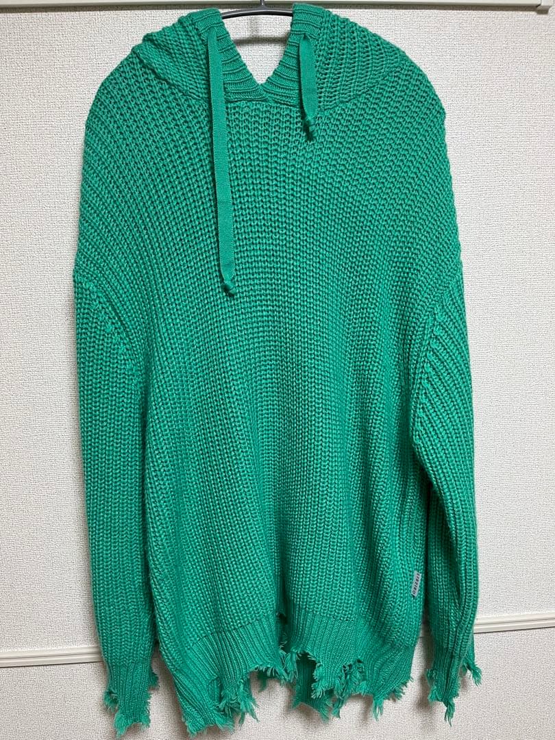 LIBEIRO ダメージニットパーカー｜ファッション