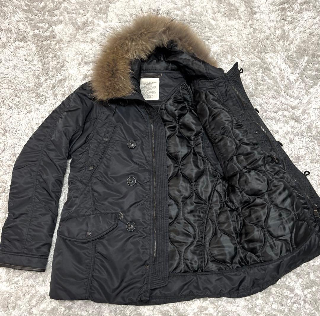 GOA ミリタリージャケット ブラック N-3B ラクーンファー 00' Y2K - メルカリ