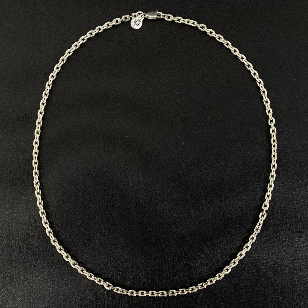 SAAD シルバー925 あずき 角 3.5mm チェーン ネックレス 51cm - メルカリ