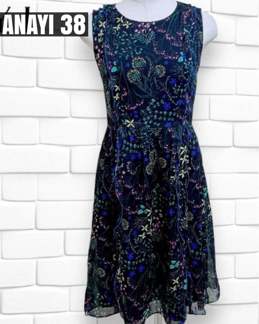 hanaさん専用 ANAYI 38 シルクワンピース 美品 - メルカリ