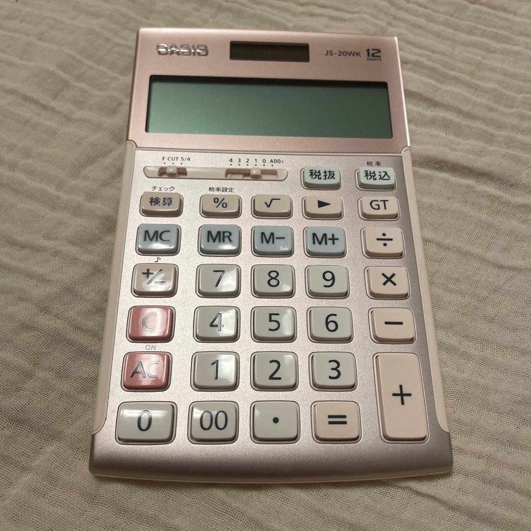 【美品】【CASIO】【電卓】JS-20WK ピンク - メルカリ