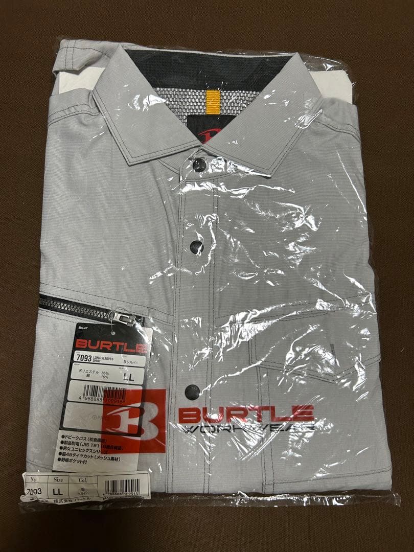 BURTLE 7093 長袖シャツ LL ポリエステル85% 綿15% - メルカリ