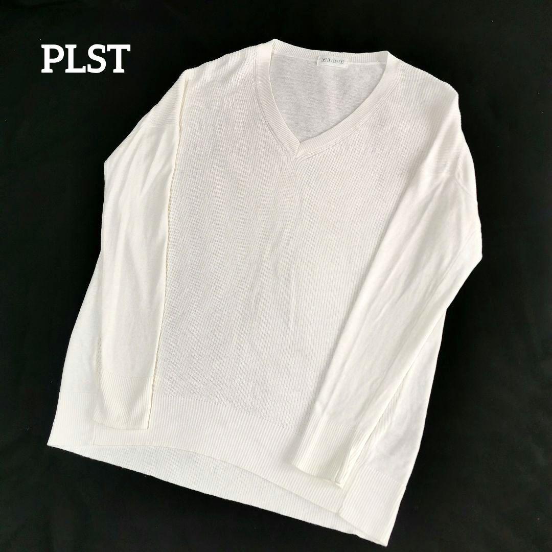 PLST(プラステ) リンク・セオリー 長袖 Vネック 切替編込 ニット M by メルカリ