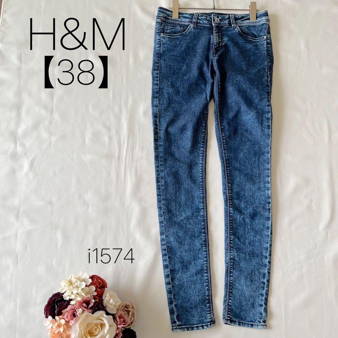 H&M 【38】ストレッチ スキニー デニムパンツ M - メルカリ
