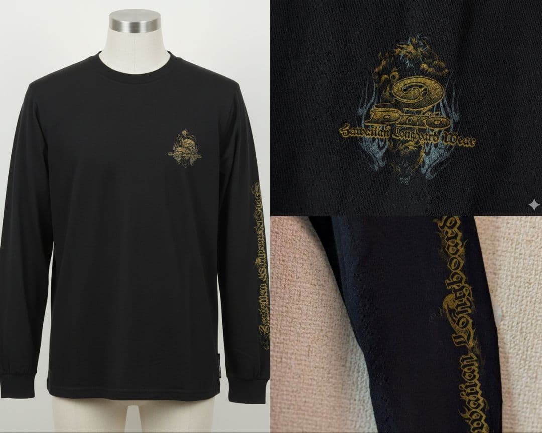 N0503【90s)PIKOピコ ロンT 長袖 Tシャツ スリーブロゴ160 - メルカリ