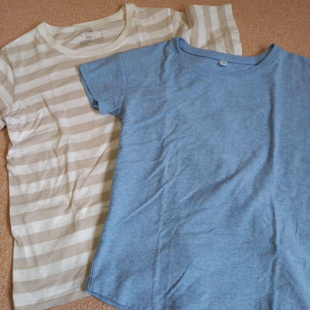 MUJI Tシャツ140 2枚セット - メルカリ