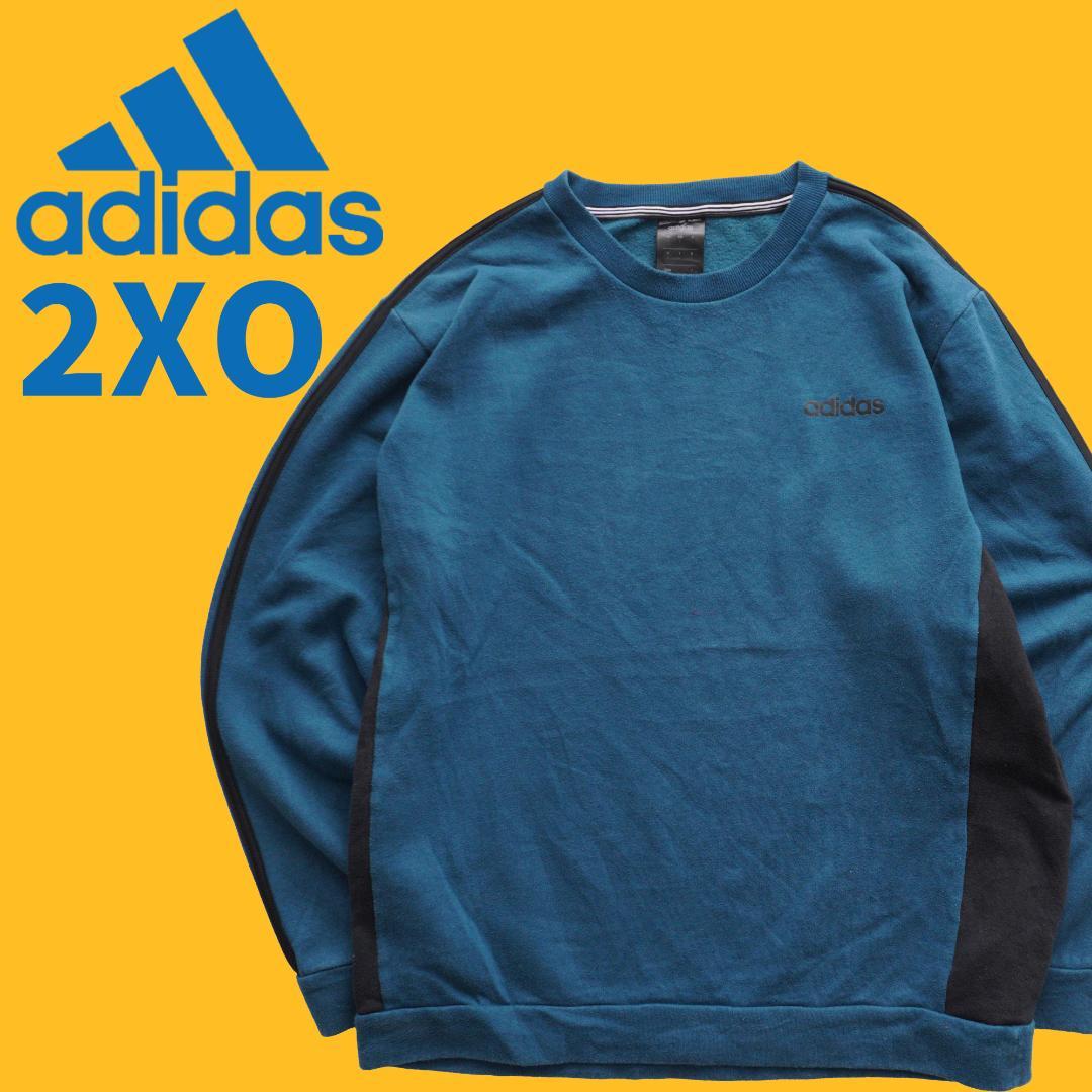 スウェット アディダス adidas 2XO ブルー ワンポイントロゴ - メルカリ